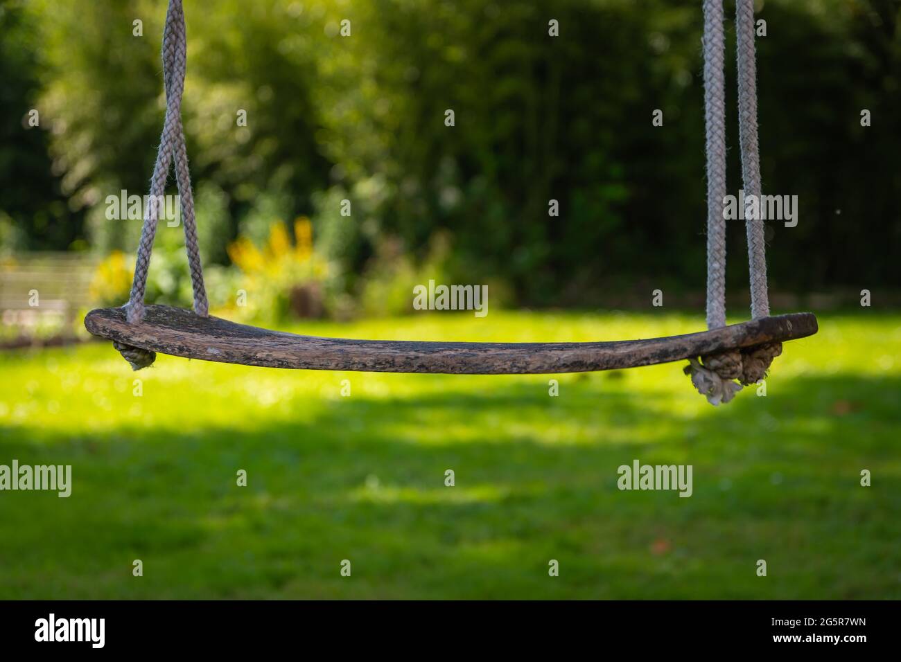 Empty Wooden Swing