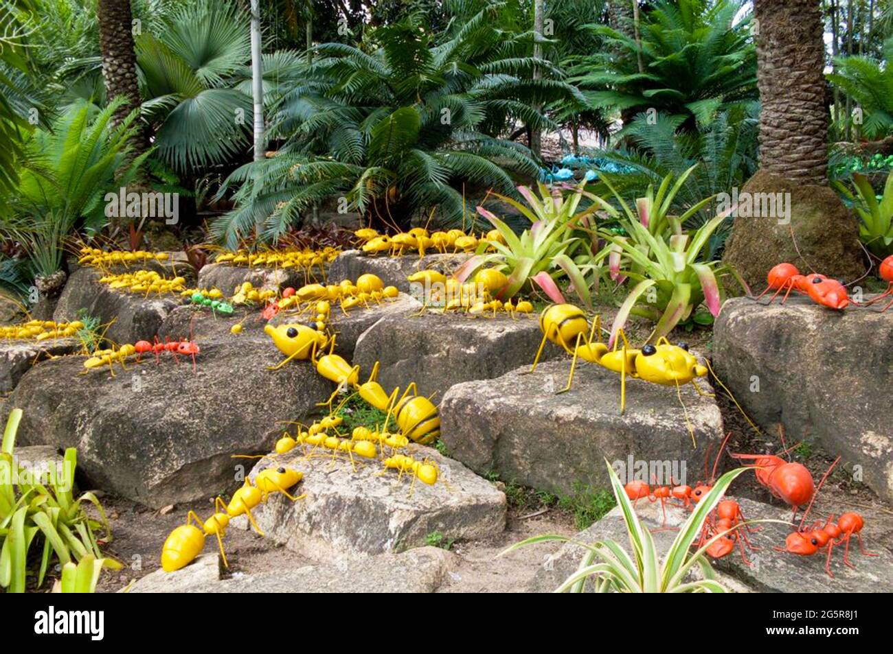 Tropical garden in thailand replica statue of Ant good nather and tree ...