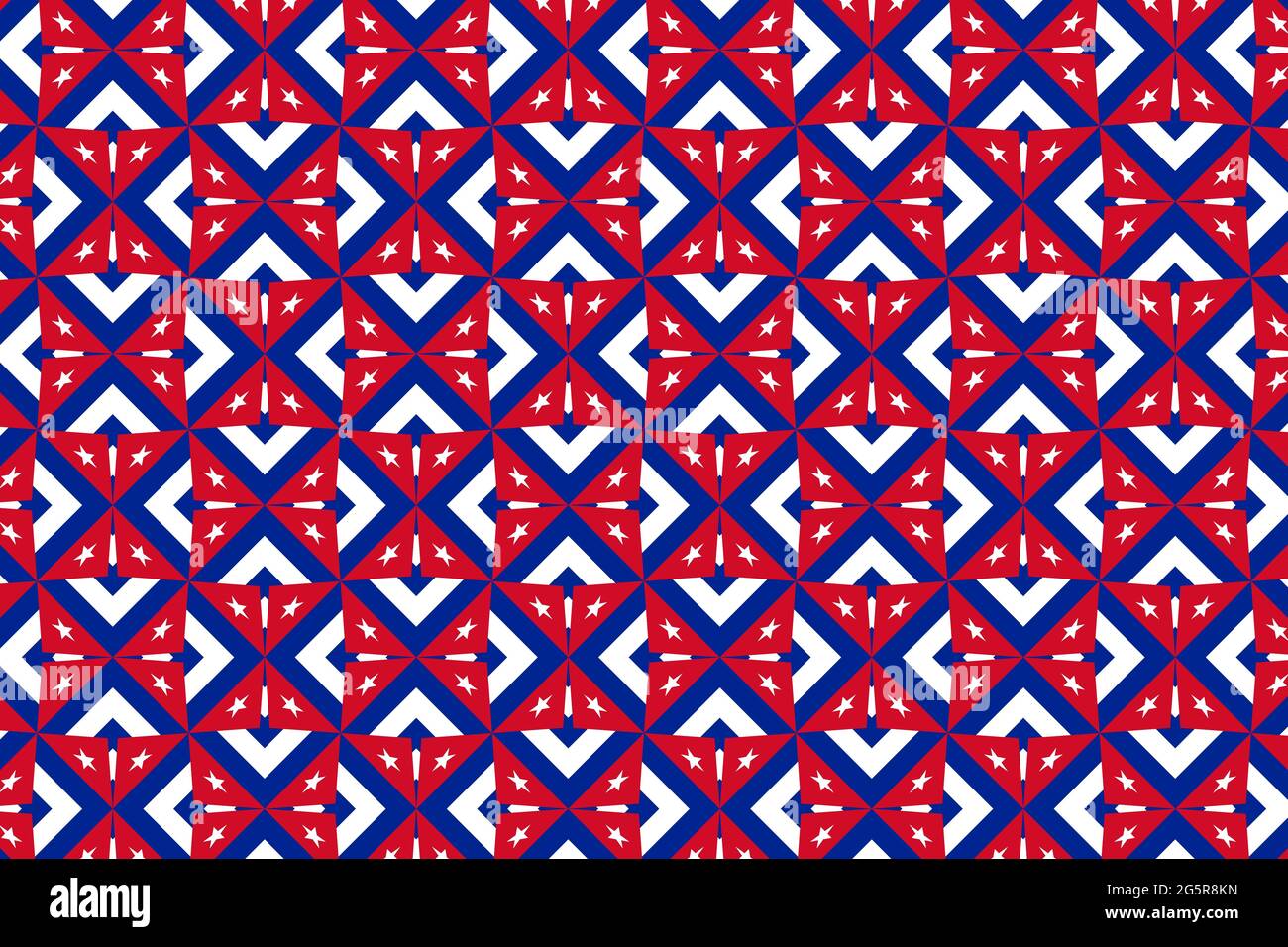 Simple geometric pattern in the colors of the national flag of Cuba ...