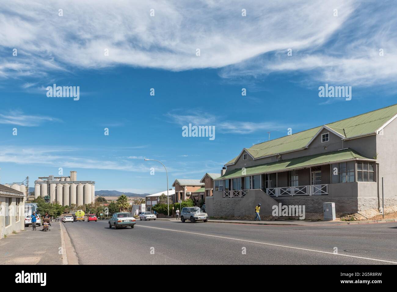 CALEDON, SOUTH AFRICA - APRIL 12, 2021: A street scene, with buildings ...