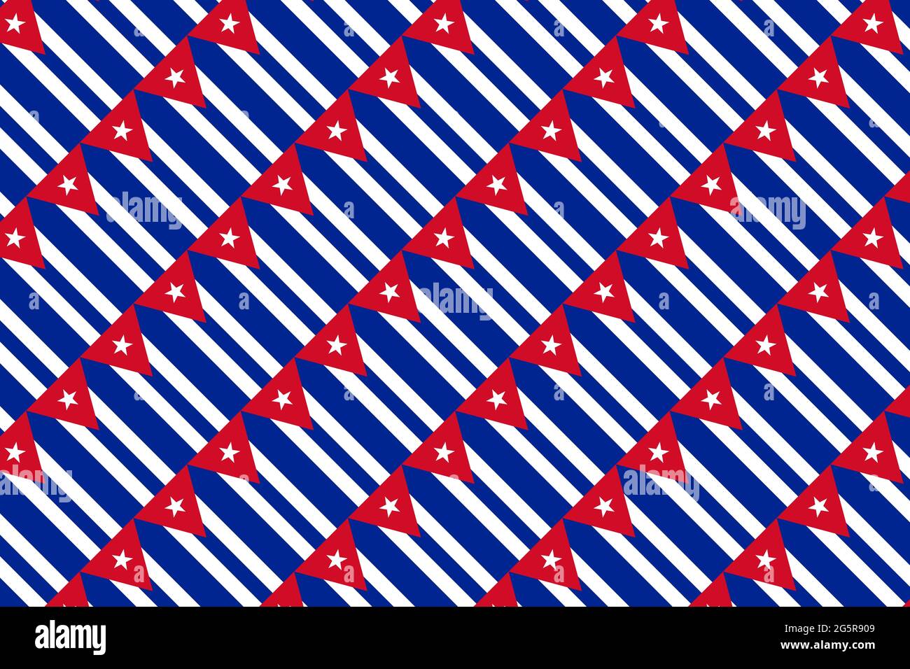 Simple geometric pattern in the colors of the national flag of Cuba ...