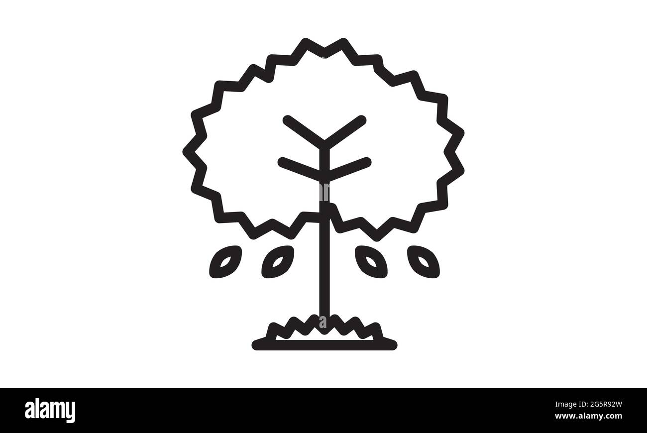 Tree icon line tree symbol vector image Stock Vector Image & Art - Alamy