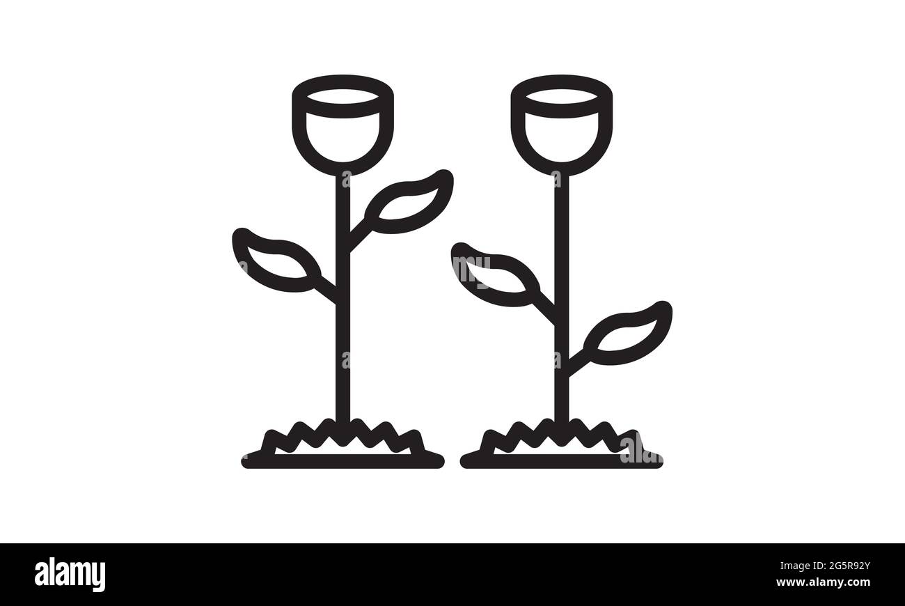 Flower tree icon flat style vector illustration Stock Vector Image ...