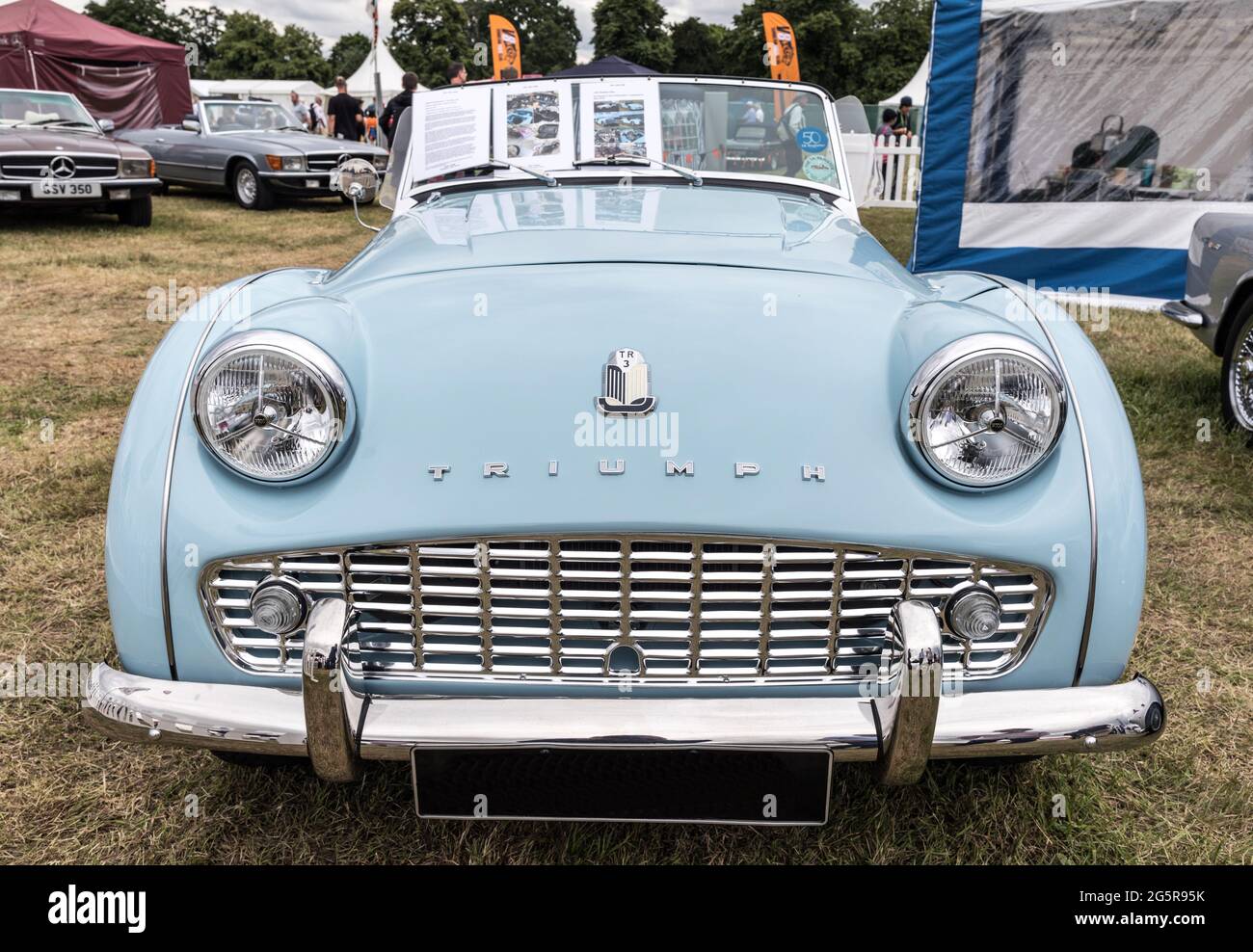 A Triumph TR3 at the Classic Car Show at Syon Park London UK 2021 Stock ...