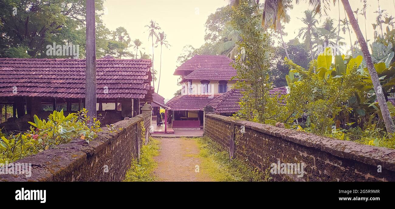 Traditional Kerala style old house in India Stock Photo - Alamy