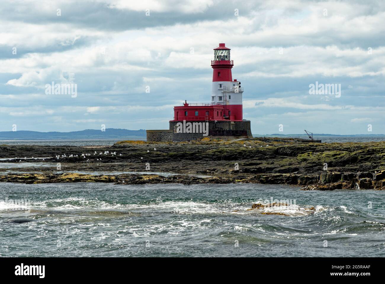 Longstone Lighthouse - situated on the Outer Farne Islands on the ...
