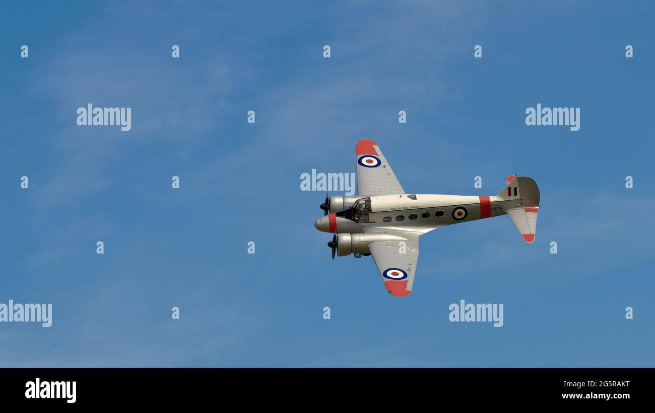 Avro Anson communications and training aircraft in flight Stock Photo ...