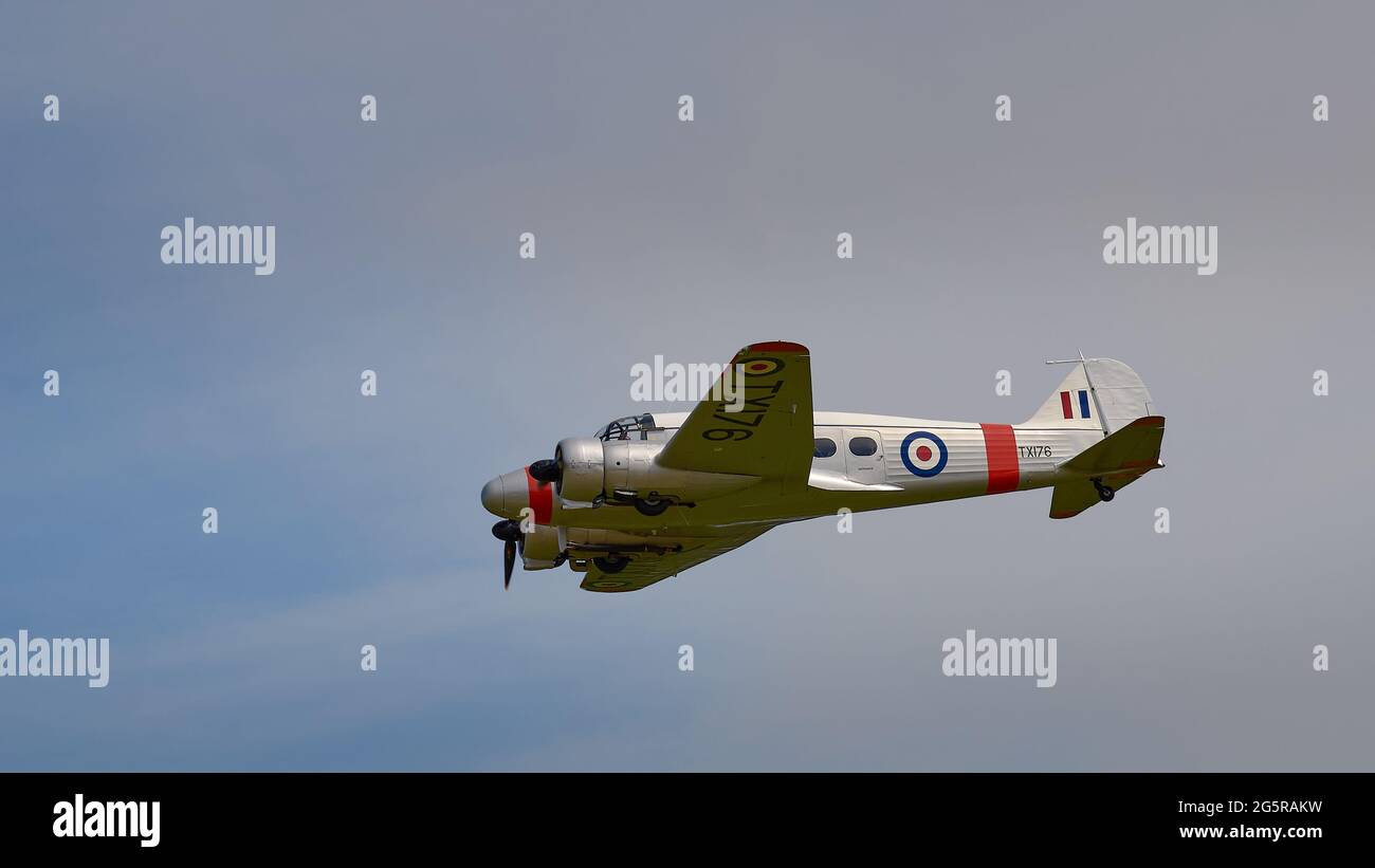 Avro Anson communications and training aircraft in flight Stock Photo ...