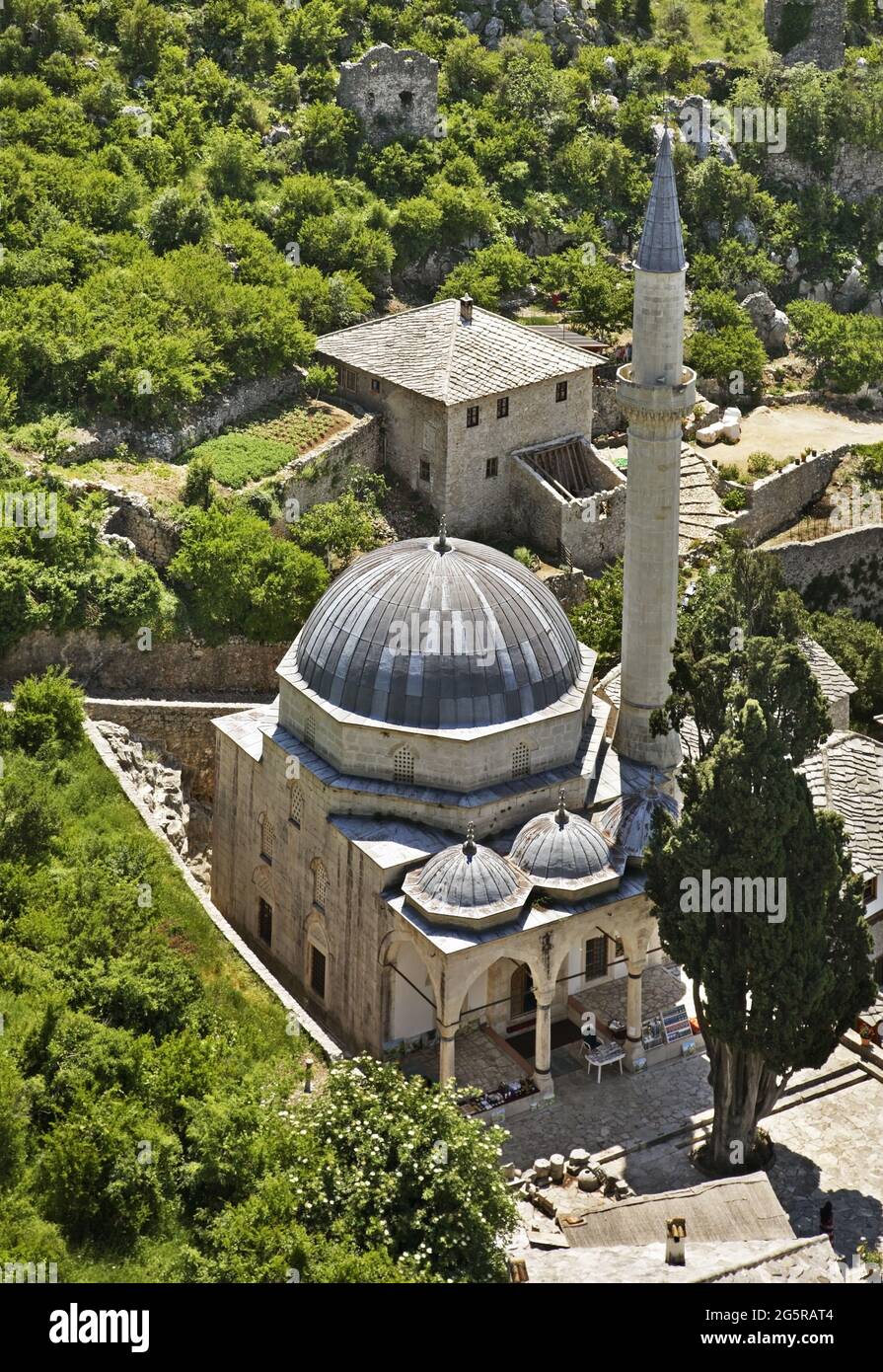Hajji Alija mosque in Pocitelj. Bosnia and Herzegovina Stock Photo - Alamy
