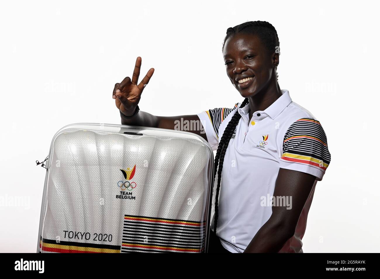 Belgian Anne Zagre poses at a photoshoot for the Belgian Olympic ...
