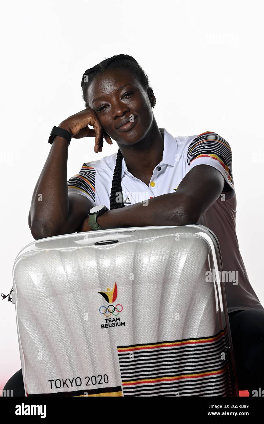 Belgian Anne Zagre poses at a photoshoot for the Belgian Olympic ...