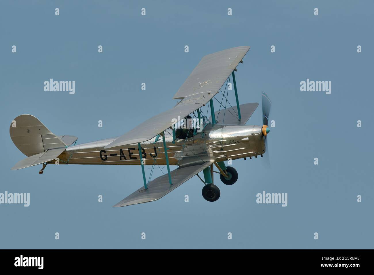 The Blackburn B-2 biplane trainer flying Stock Photo - Alamy