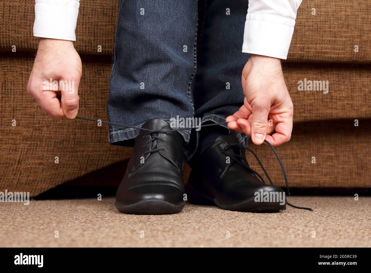 Untied shoes shoelaces hi-res stock photography and images - Alamy