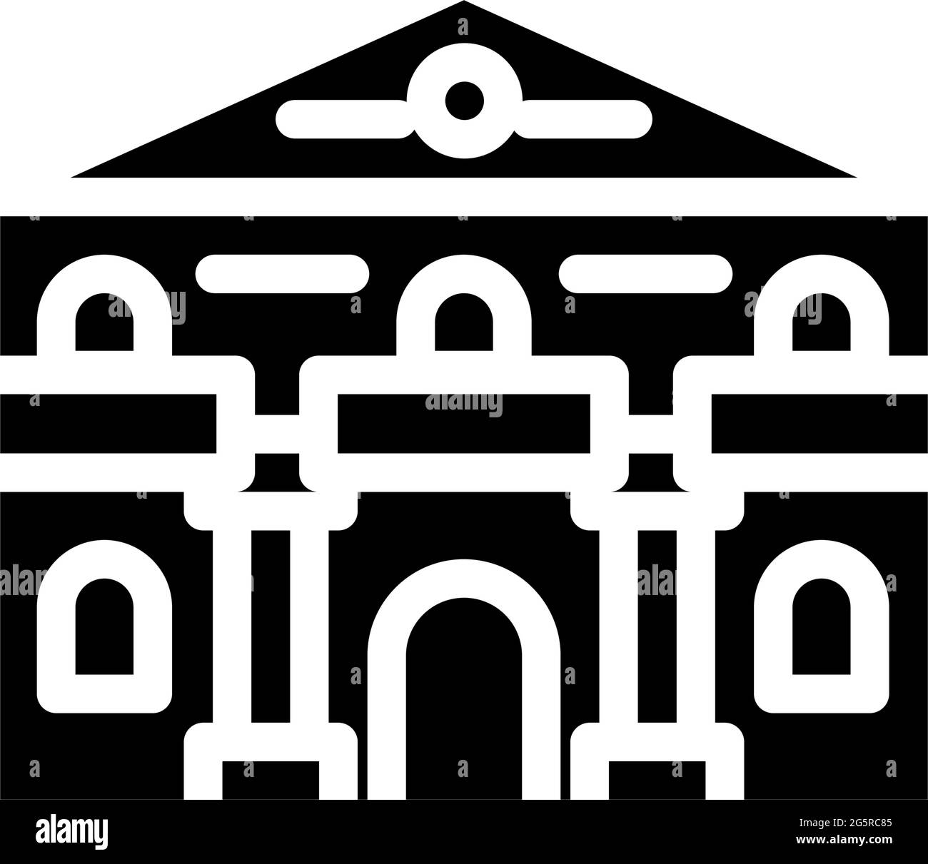 ancient house glyph icon vector illustration Stock Vector Image & Art ...