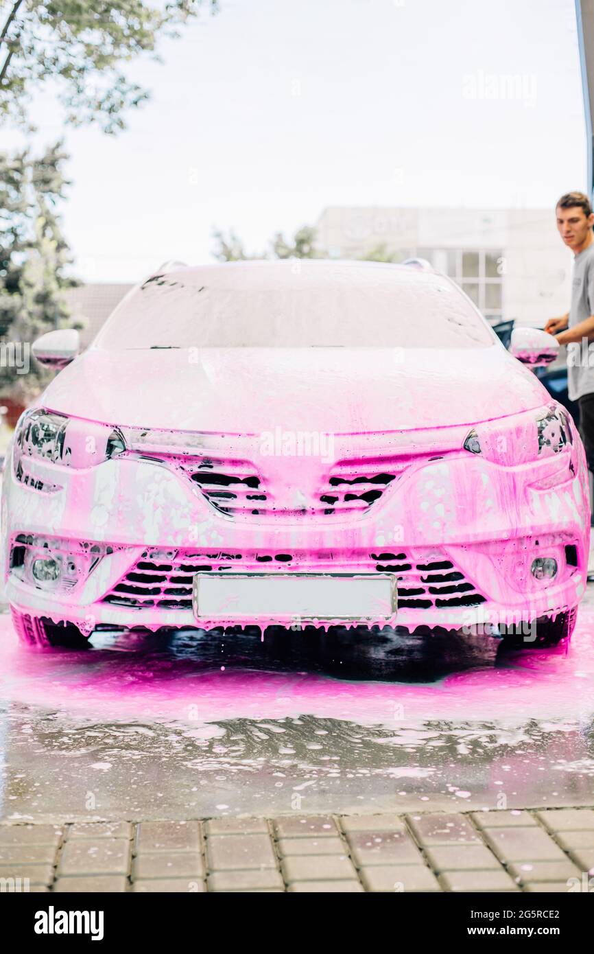 Car Garage With Pink Exterior High Resolution Stock Photography and ...