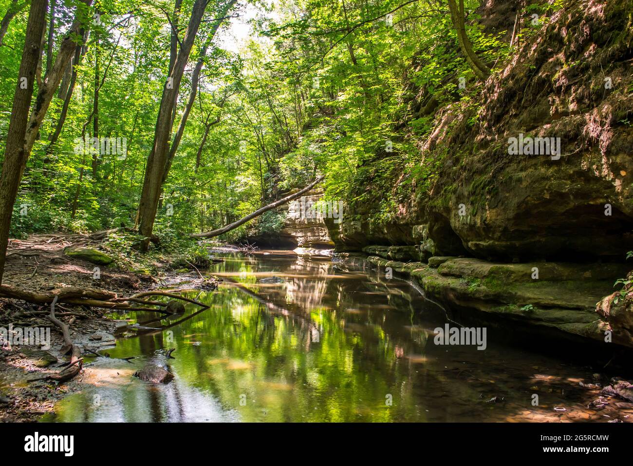 Matthiessen State Park Waterfall Nature Stock Photo - Alamy