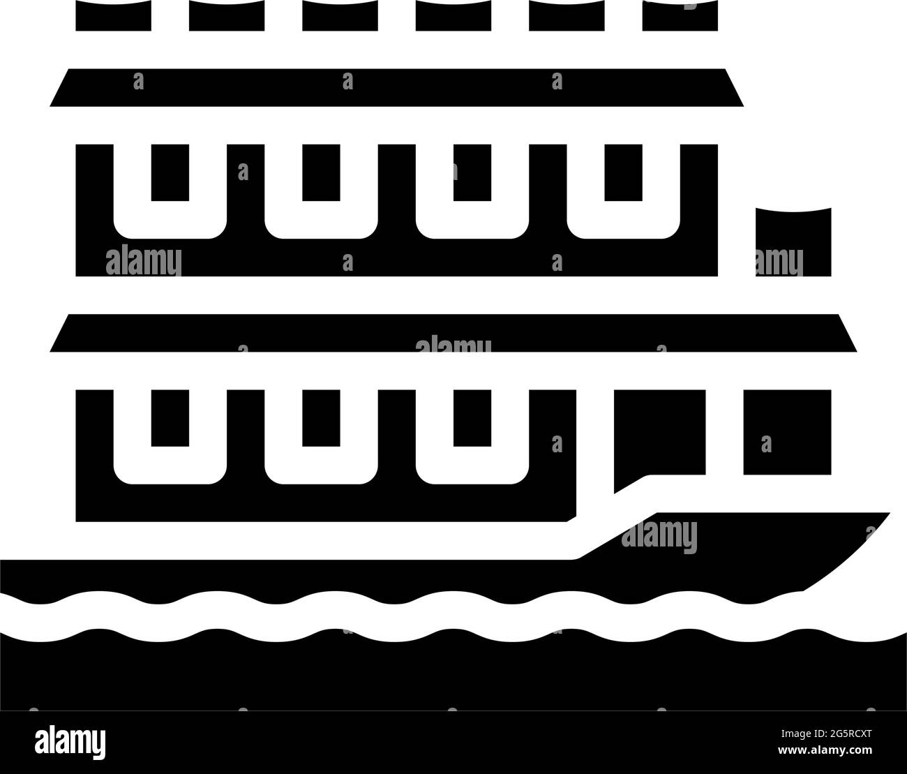 floating boat house glyph icon vector illustration Stock Vector Image ...