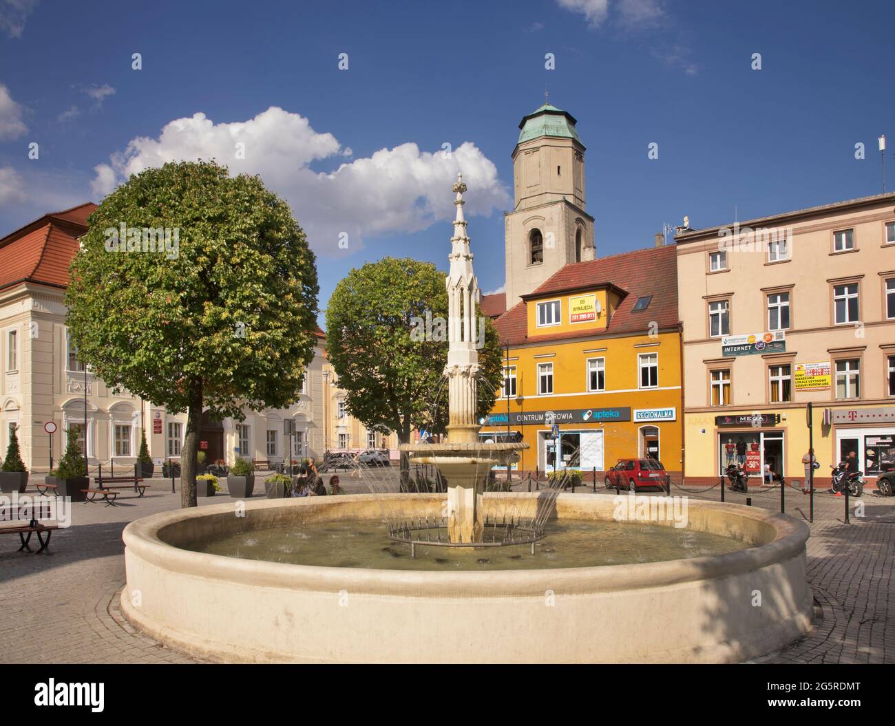Slavic square (Plac Slowianski) in Zagan. Poland Stock Photo - Alamy