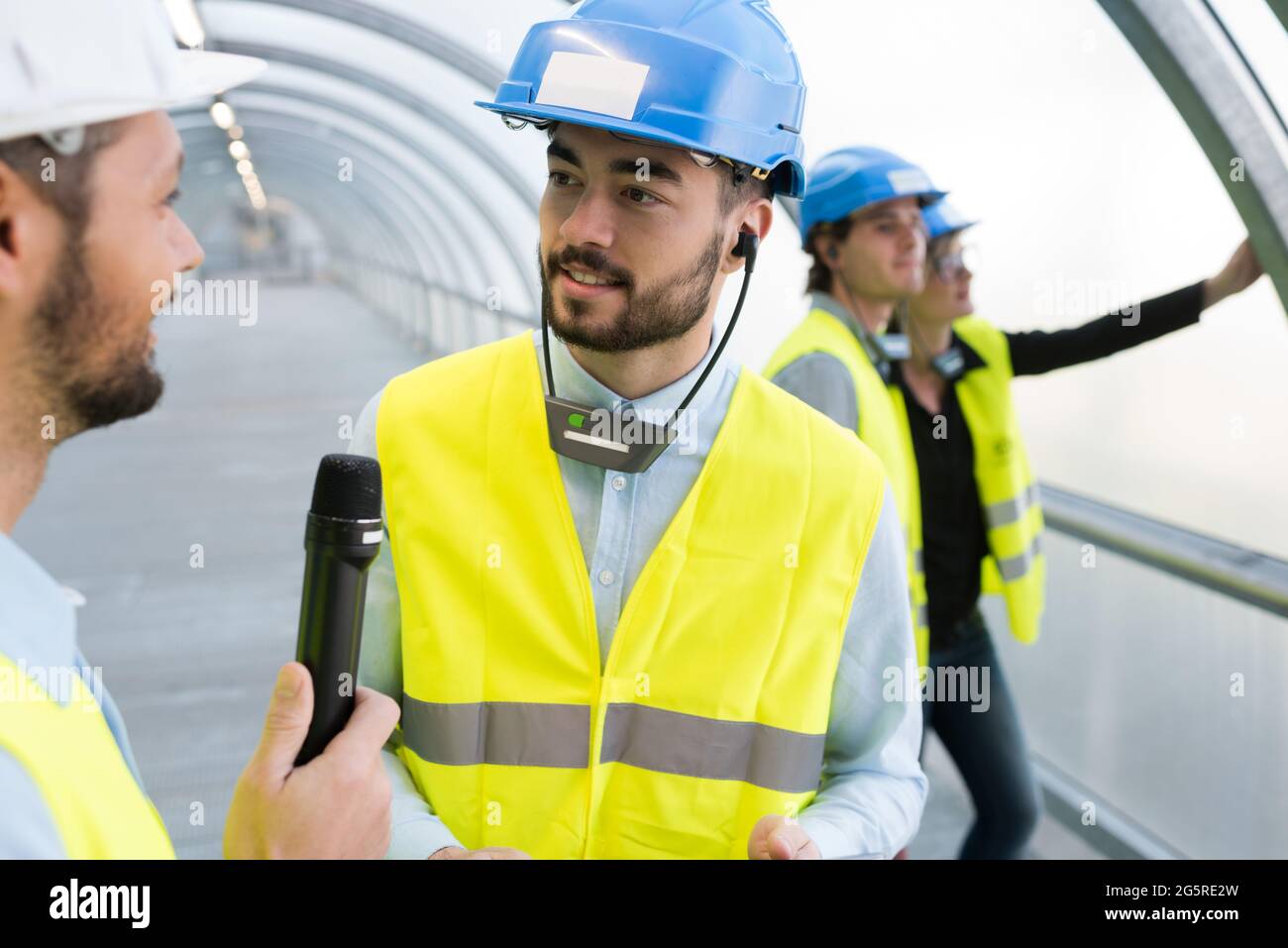 construction engineer checking construction site Stock Photo - Alamy