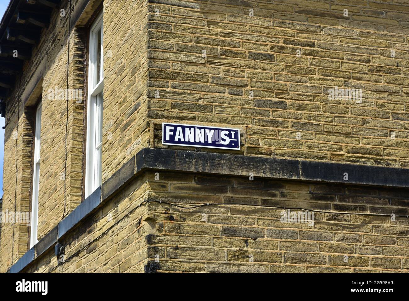 Fanny street sign, Saltaire, Shipley, West Yorkshire Stock Photo - Alamy
