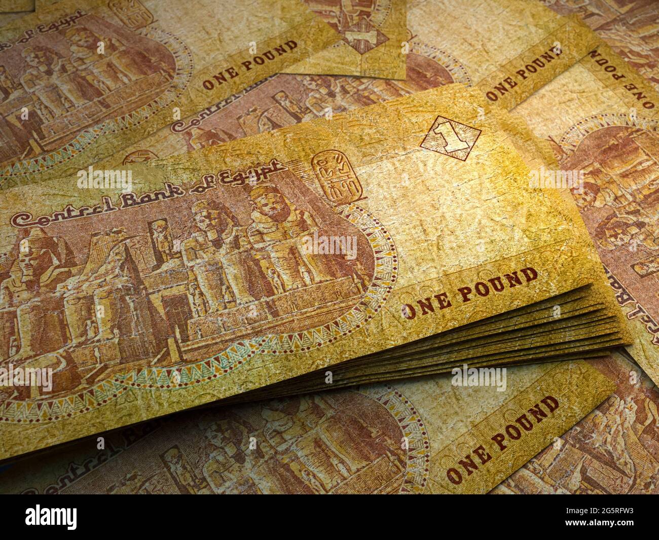 Money of Egypt. Egyptian pound bills. EGP banknotes. 1 pounds. Business ...