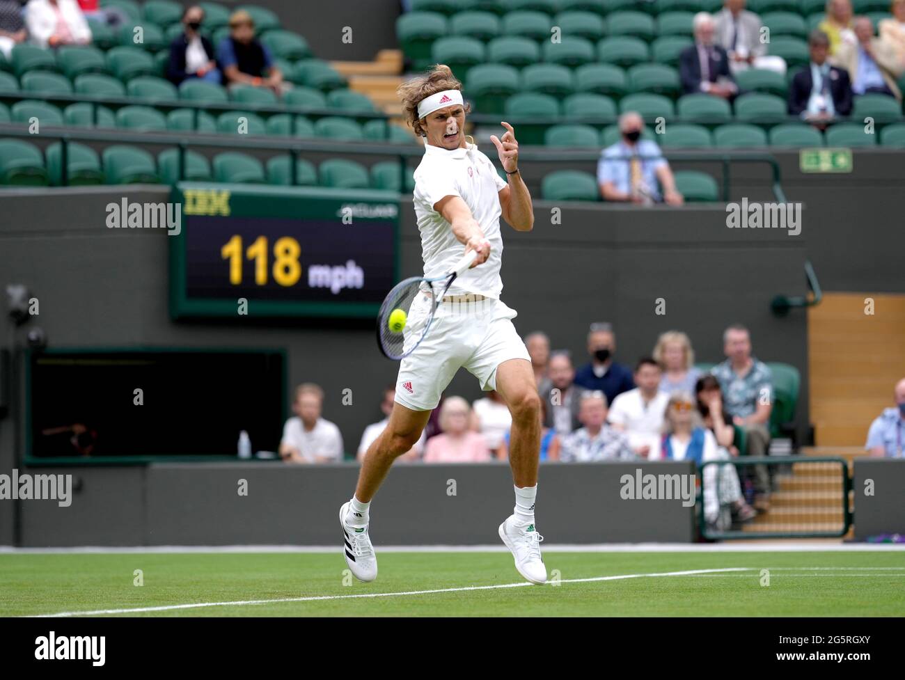 Alexander Zverev in action during his first round gentlemen's singles match against Tallon ...