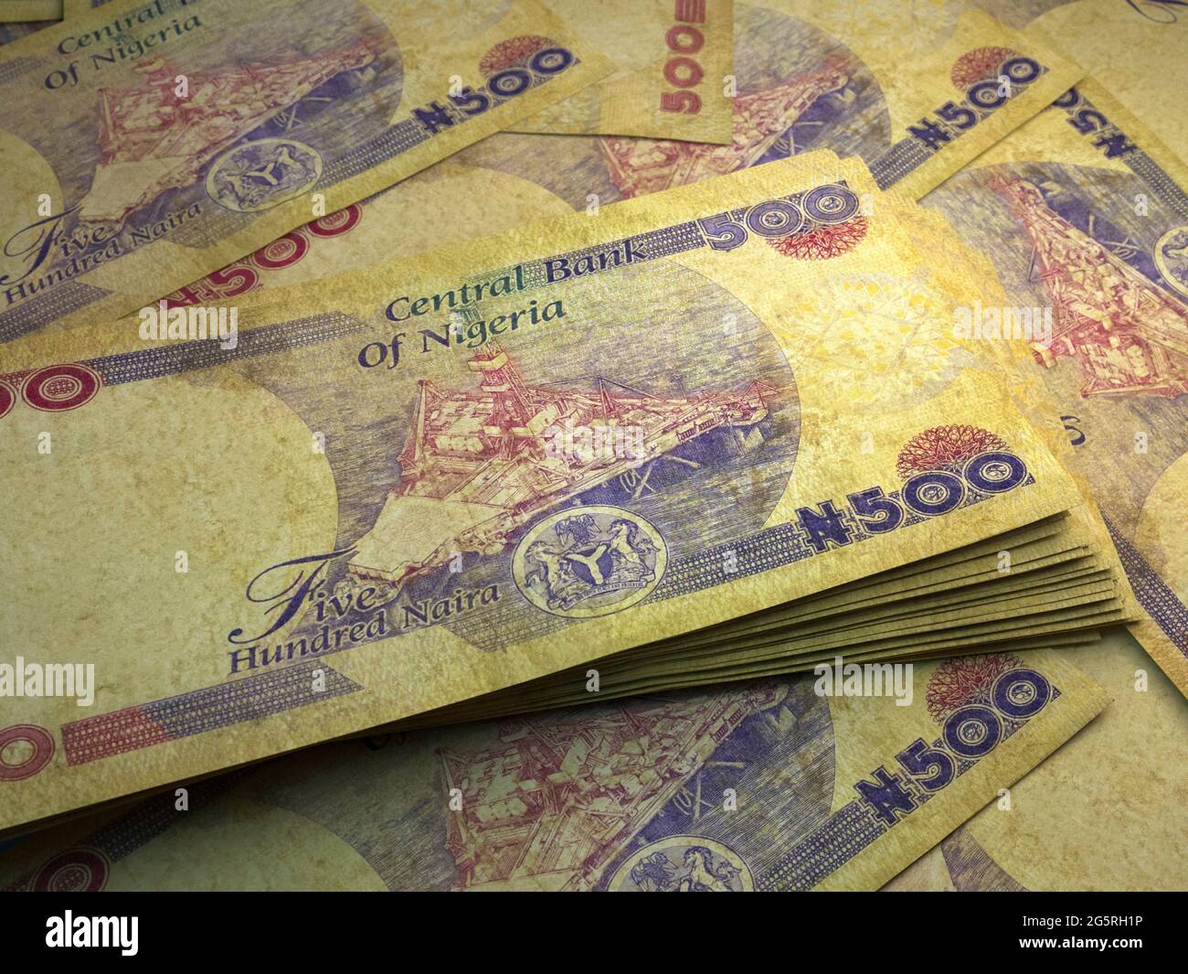 Money of Nigeria. Nigerian naira bills. NGN banknotes. 500 polymer ...