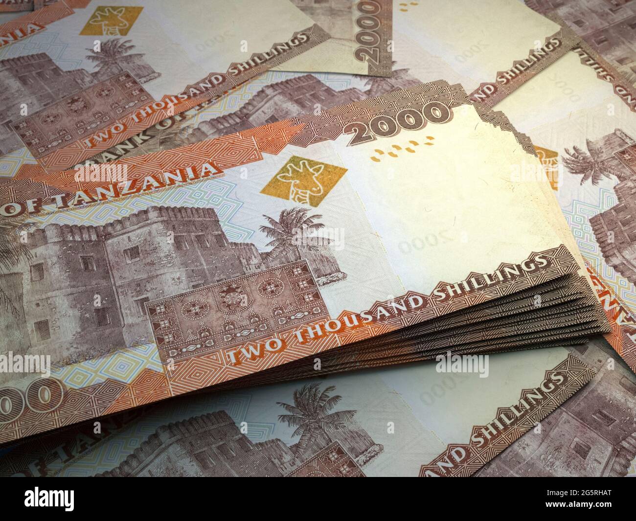 Money of Tanzania. Tanzania shilling bills. TZS banknotes. 2000 ...