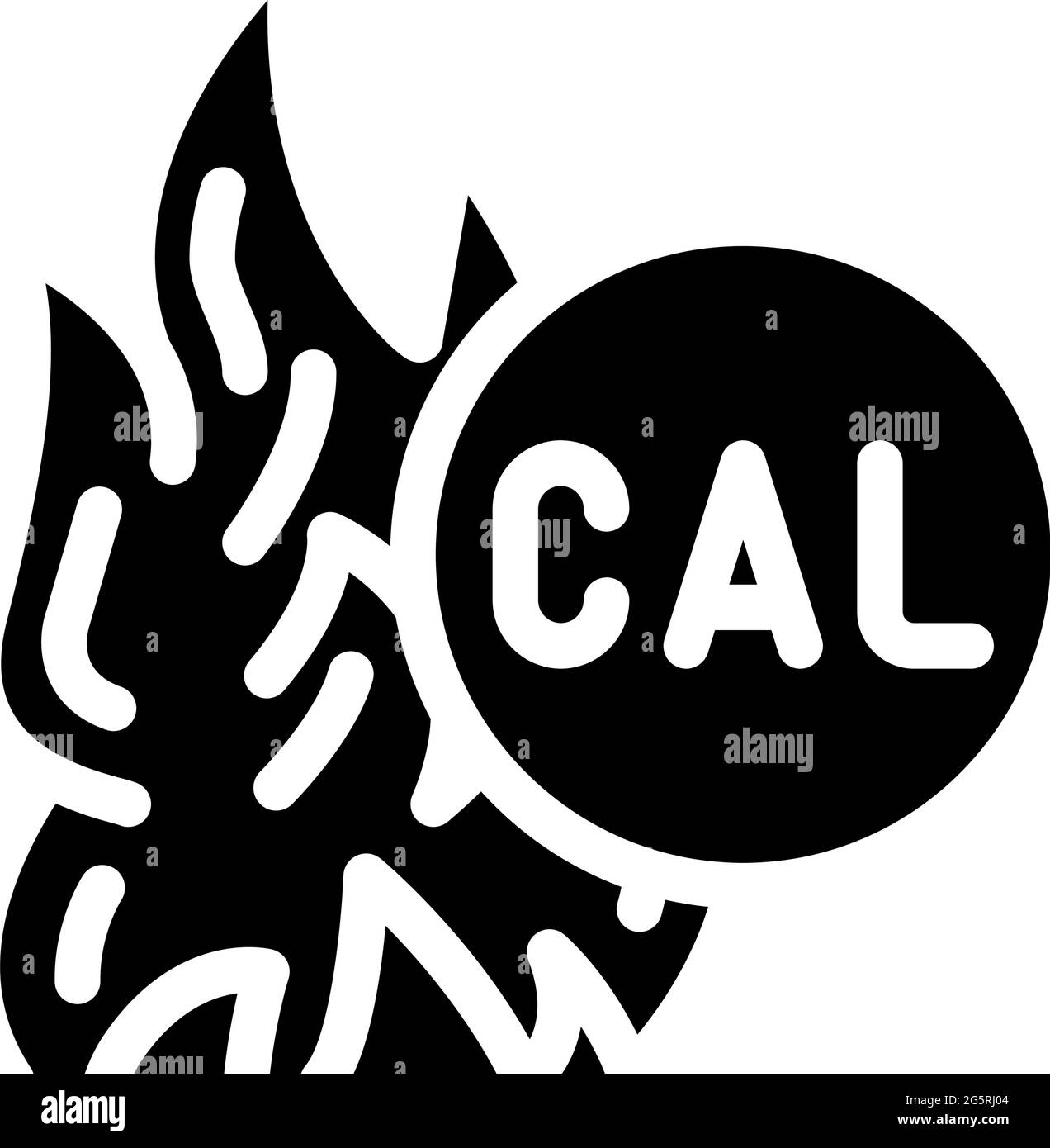 burning calories glyph icon vector illustration Stock Vector Image ...