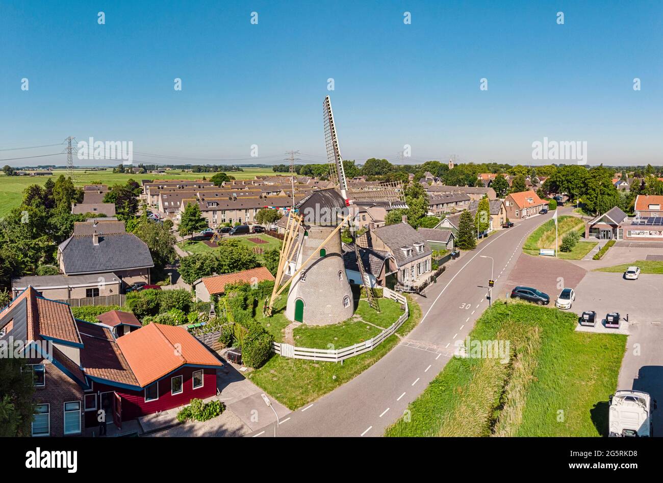 Wheat grinding windmill hi-res stock photography and images - Alamy