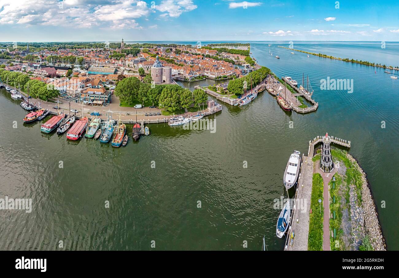 The Outer Port with the town gate called Drommedaris Stock Photo - Alamy