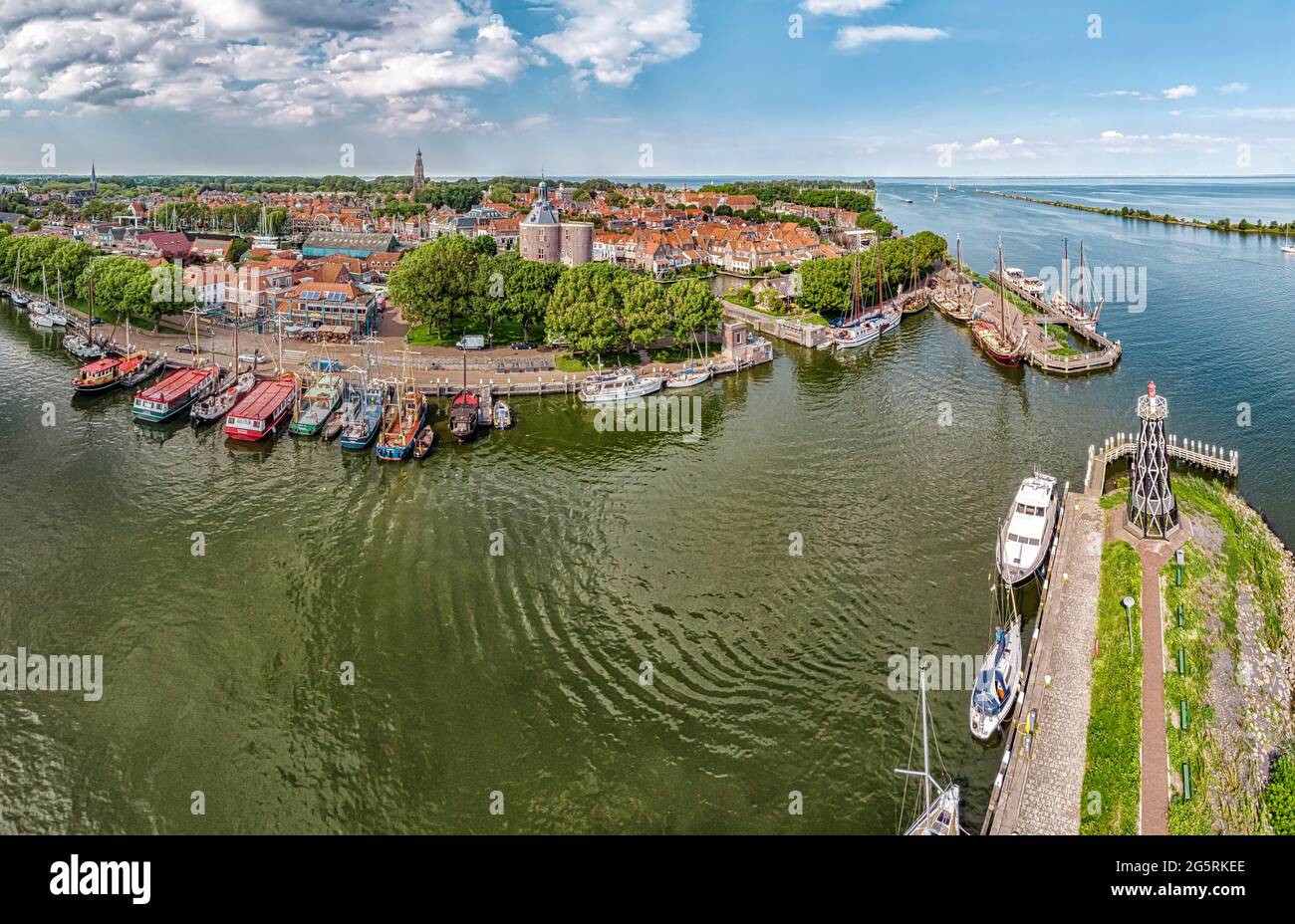 The Outer Port with the town gate called Drommedaris Stock Photo - Alamy