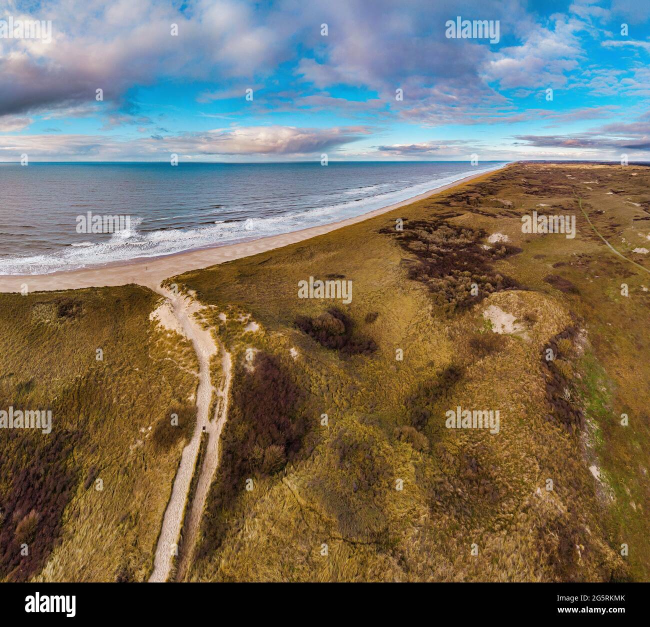 Dunes and the coast of the North Sea Stock Photo - Alamy
