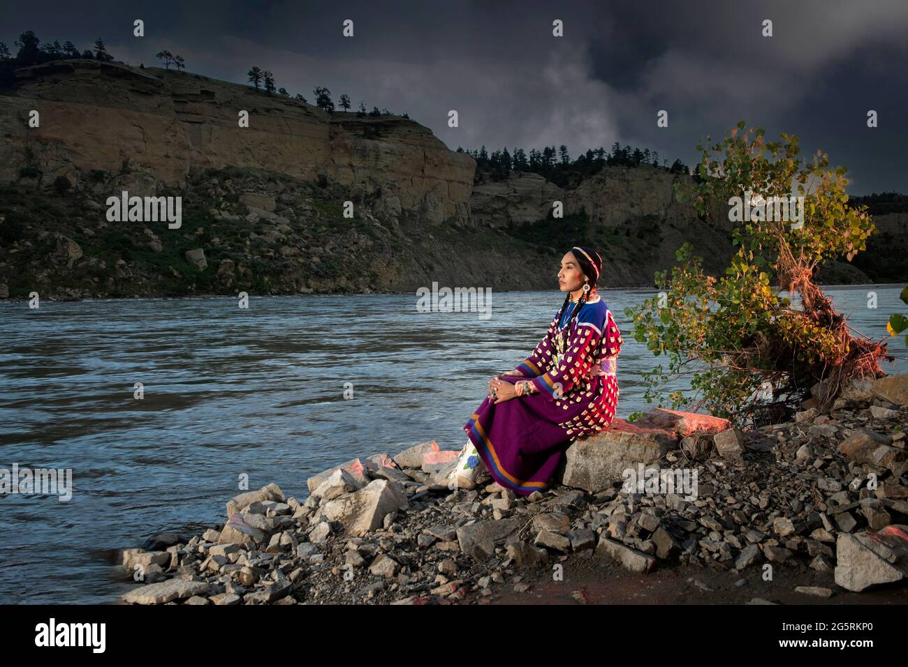 USA, Montana, Billings, Lakisha Flores, Crow Tribe MR 0635 Stock Photo ...