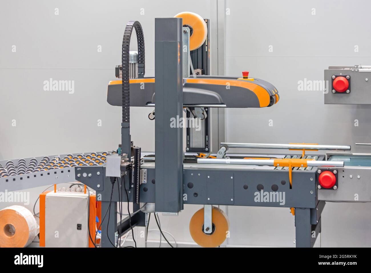 Automatic Case Sealer Taping Equipment Packaging Machine Stock Photo ...