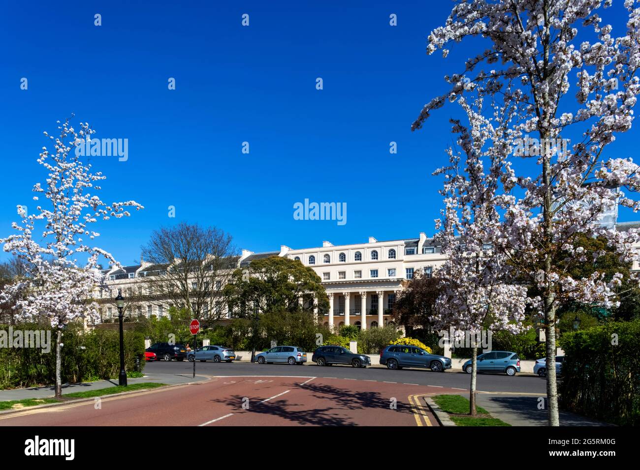 England, London, Regent's Park, Chester Road and Chester Terrace with ...