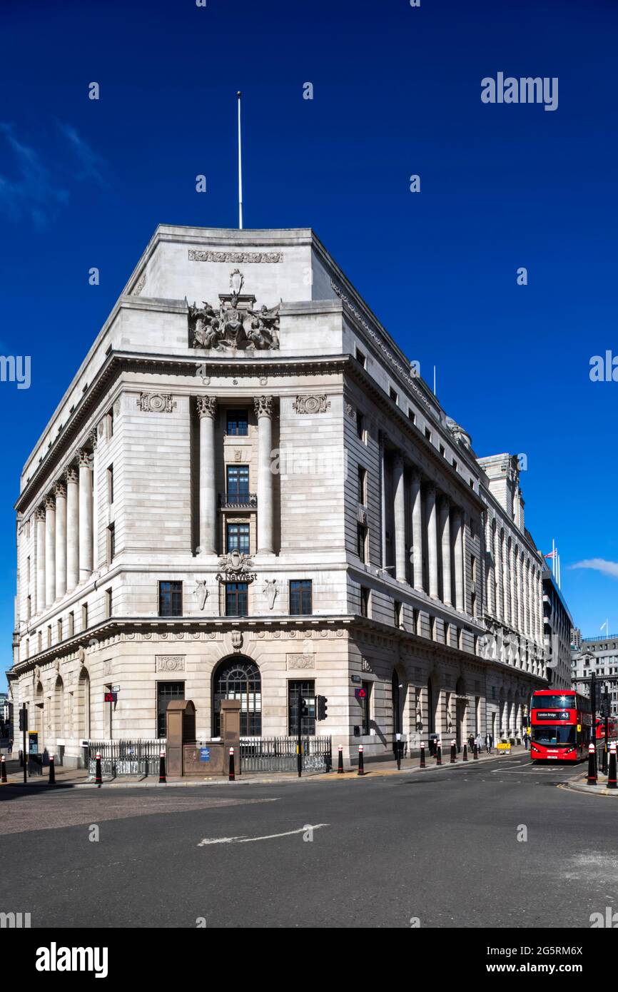 England, London, City of London, NatWest Bank Building on the Corner of ...