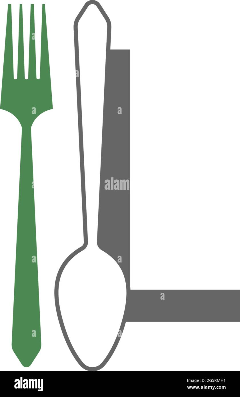 Letter L with fork and spoon logo icon design vector illustration Stock ...