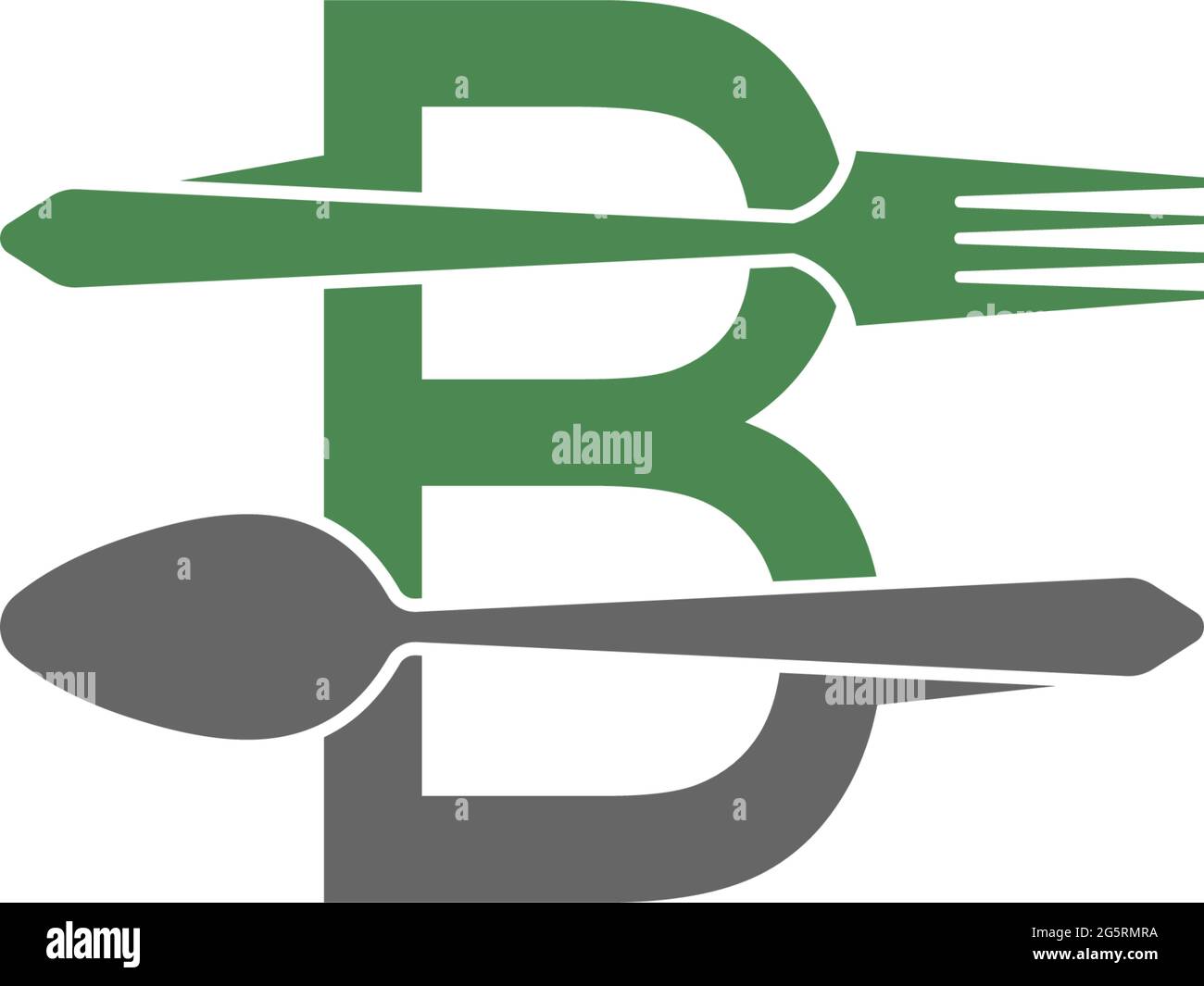 Letter B with fork and spoon logo icon design vector illustration Stock ...