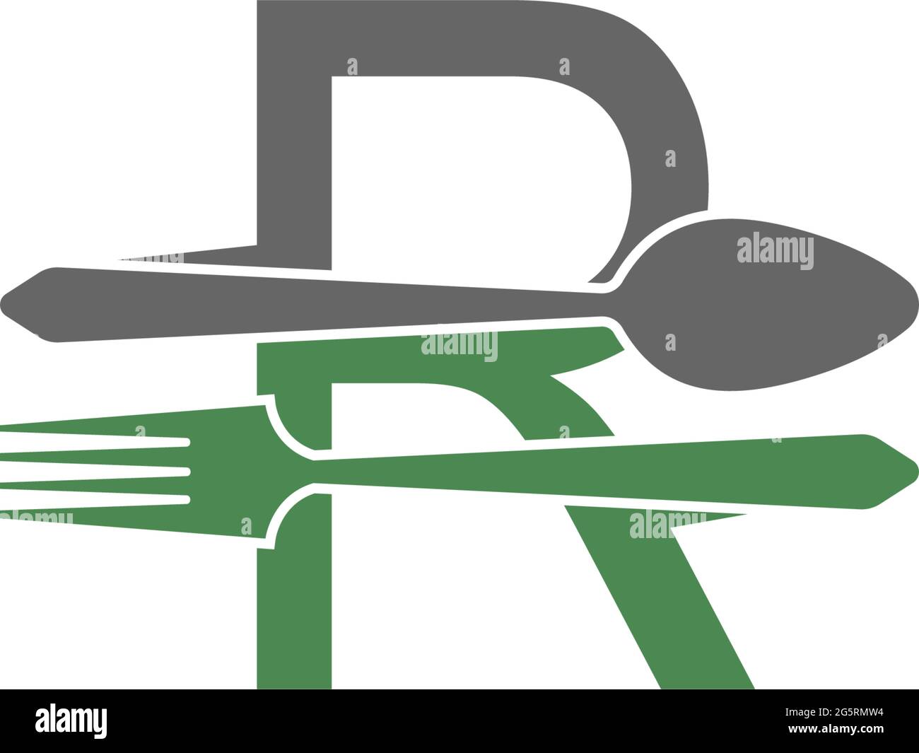 Letter R with fork and spoon logo icon design vector illustration Stock ...