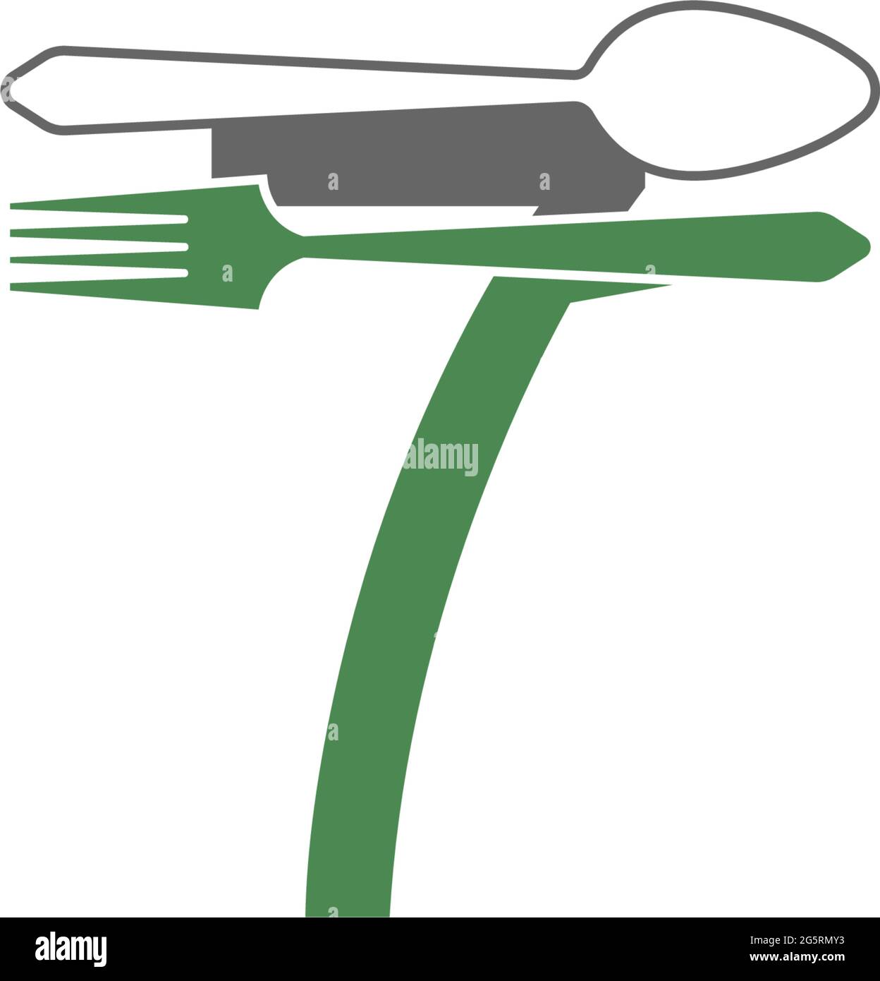 Number 7 with fork and spoon logo icon design vector illustration Stock ...