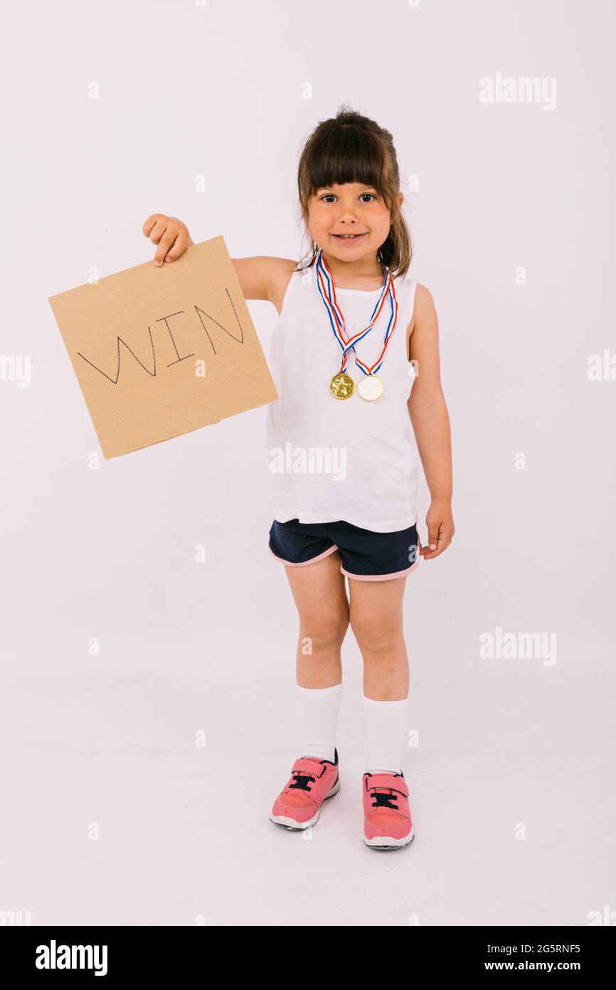 Winning and celebrating her gold medal win hi-res stock photography and ...