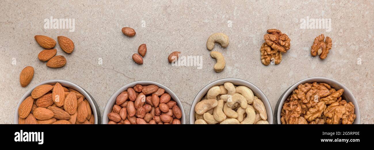 Nut background. Banner for large format printing, advertising and ...