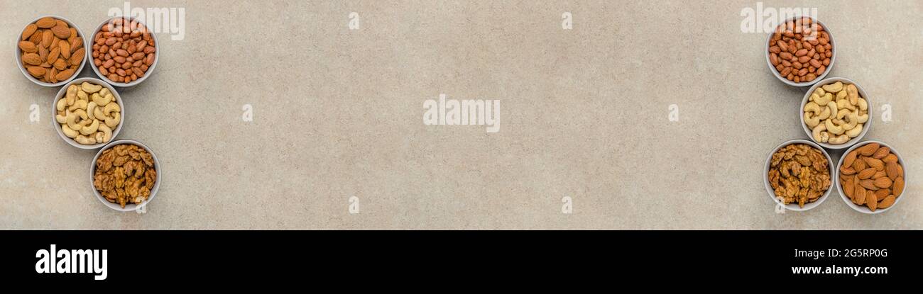 Nut background. Banner for large format printing, advertising and ...