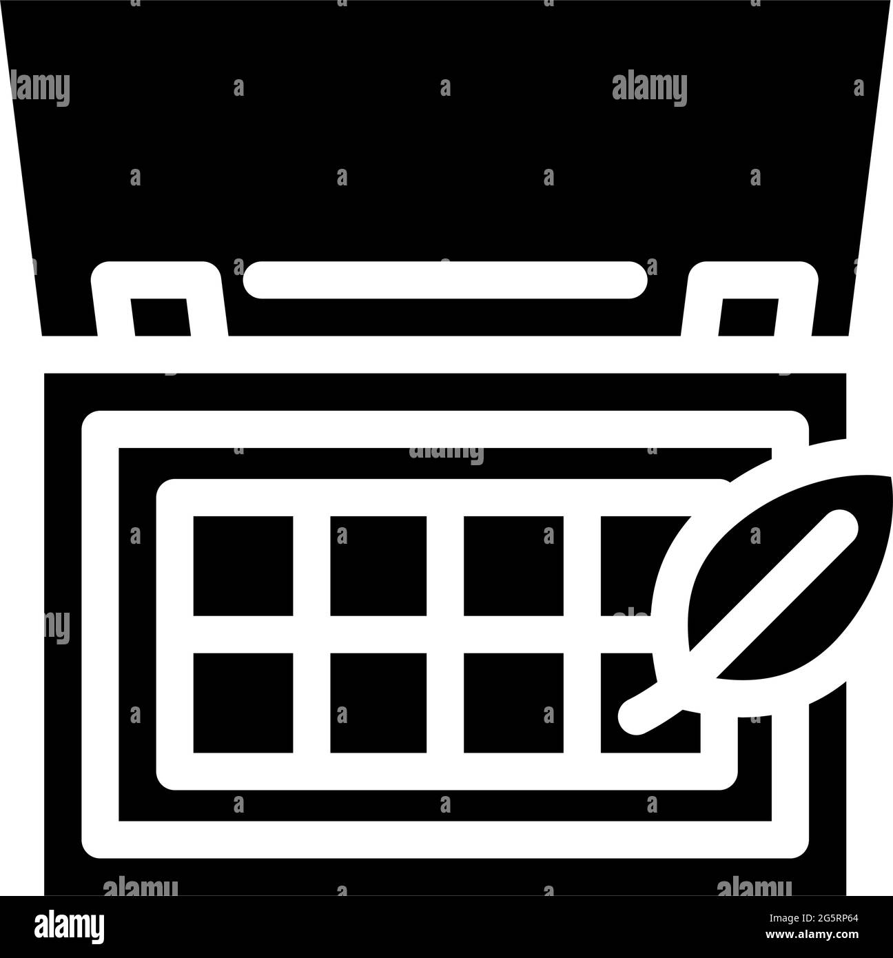 organic makeup palette glyph icon vector illustration Stock Vector ...