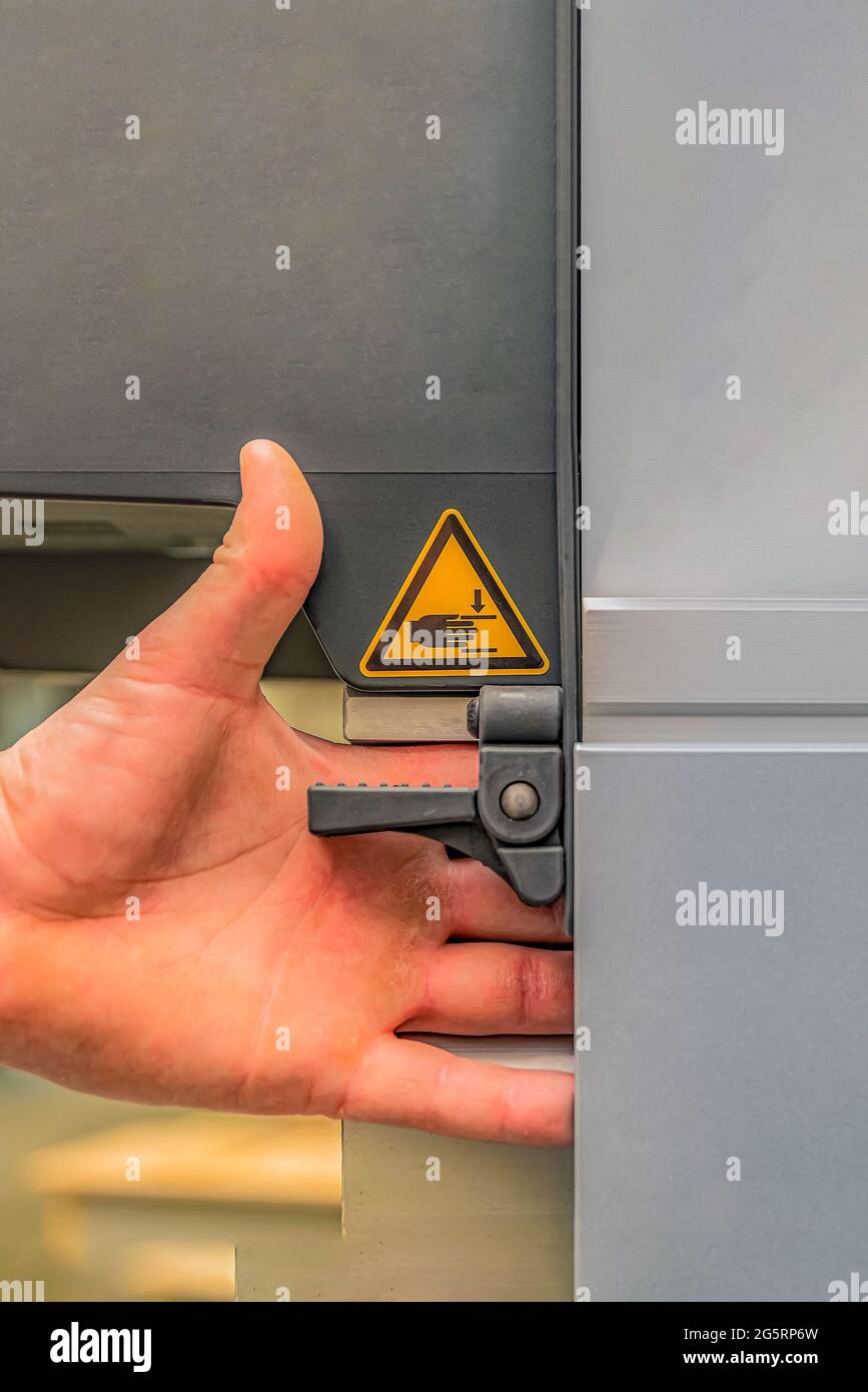 Industrial safety engineering. Compliance with safety rules when using ...