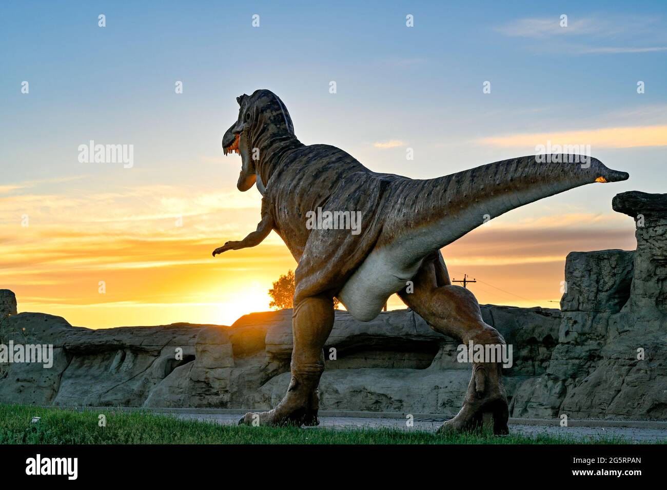 Life sized Tyrannosaurus Rex, Visitors Centre, Milk River, Alberta ...