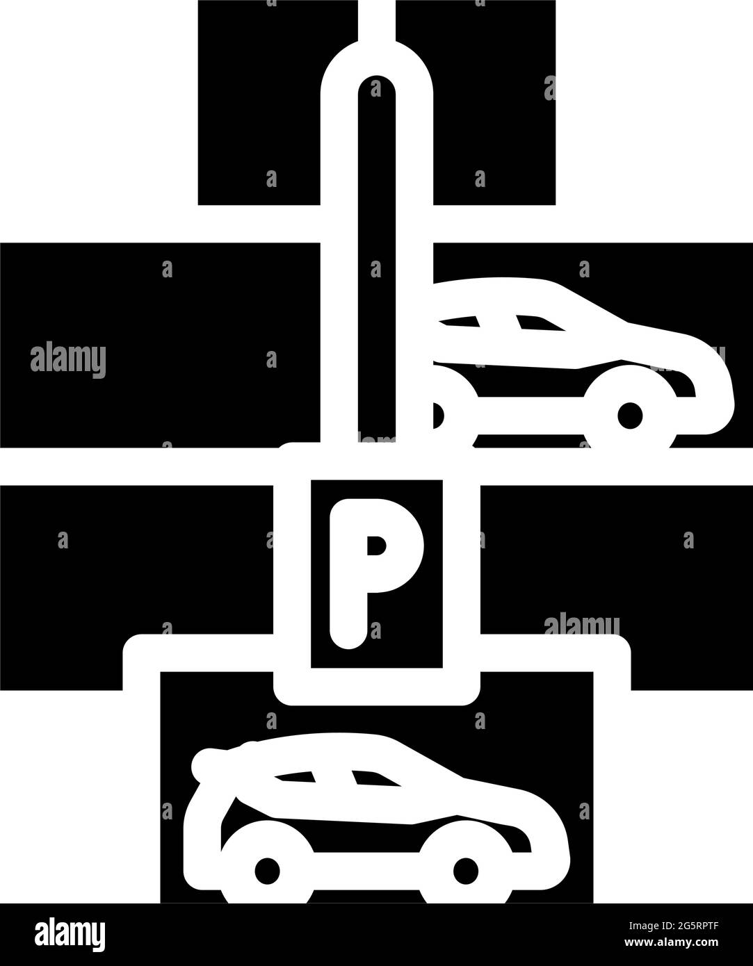 multi-level parking glyph icon vector illustration Stock Vector Image ...