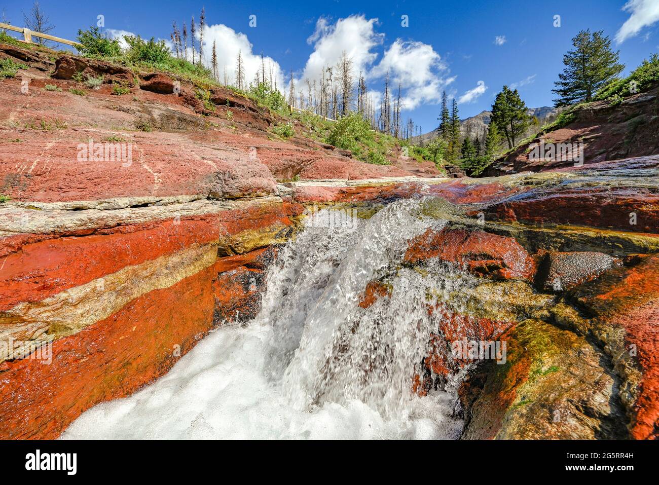 Red Rock Canyon, Waterton National Park, Alberta, Canada Stock Photo ...