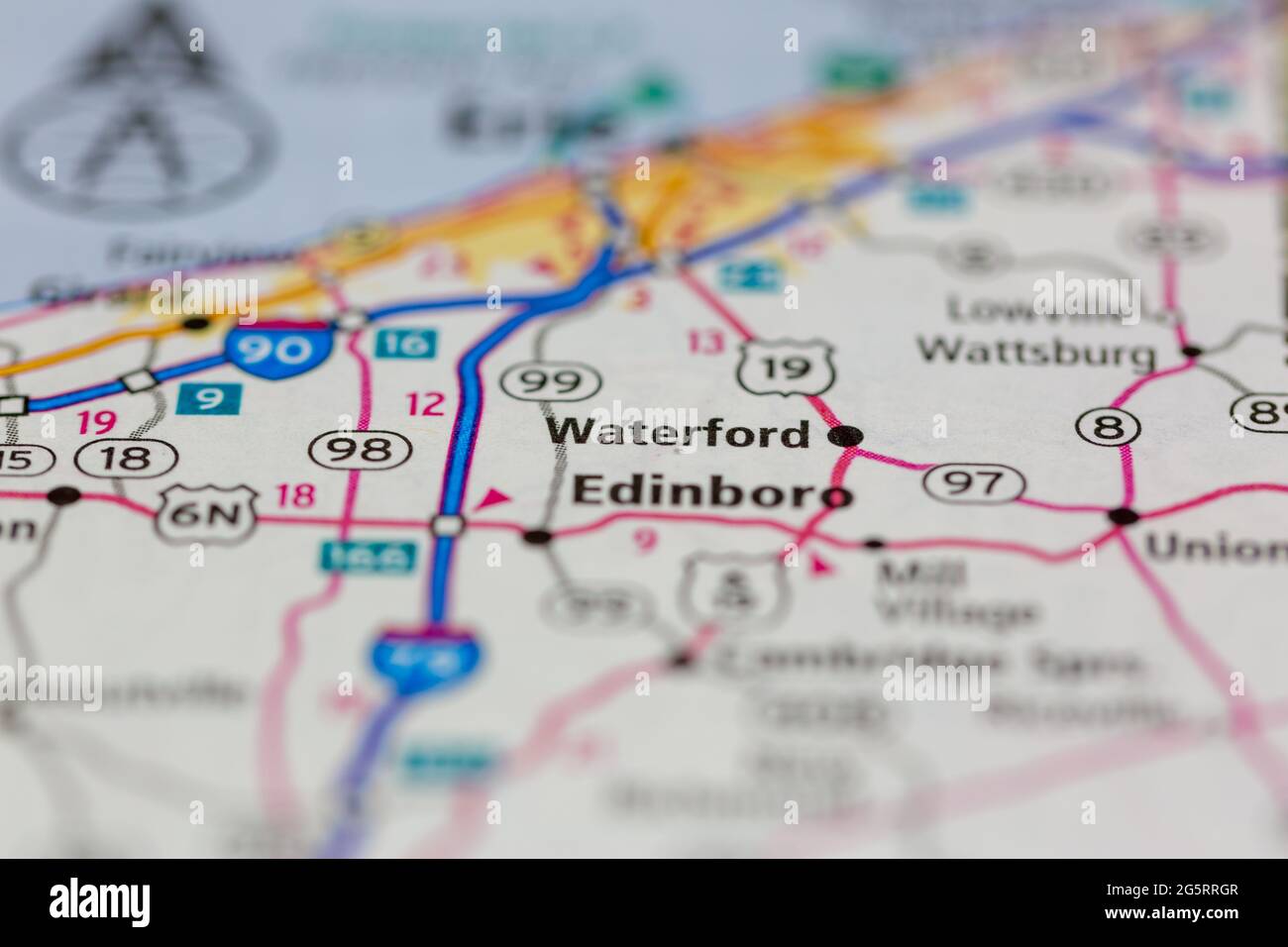 Map of waterford pennsylvania hi-res stock photography and images - Alamy
